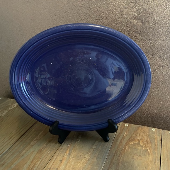 Fiestaware | Dining | 936 Large Oval Serving Platter In Cobalt Blue ...